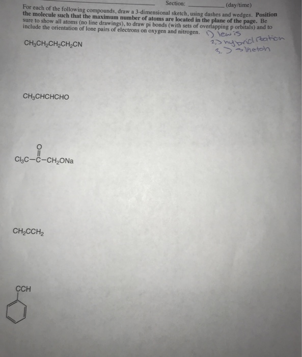 Solved For each of the following compounds, draw a | Chegg.com