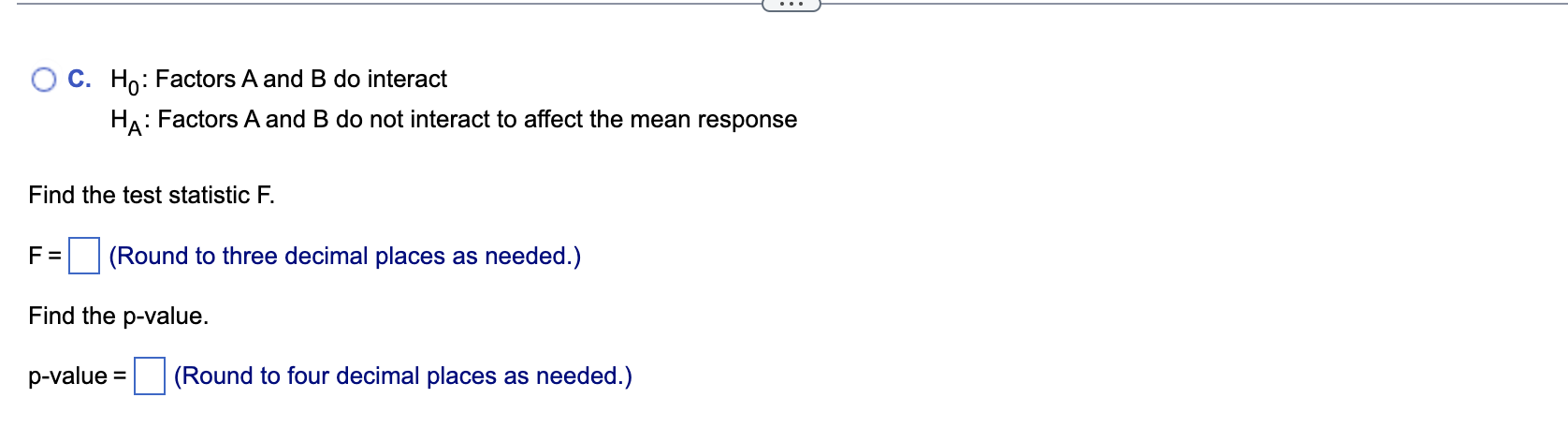 Solved Examine the following two-factor analysis of variance | Chegg.com
