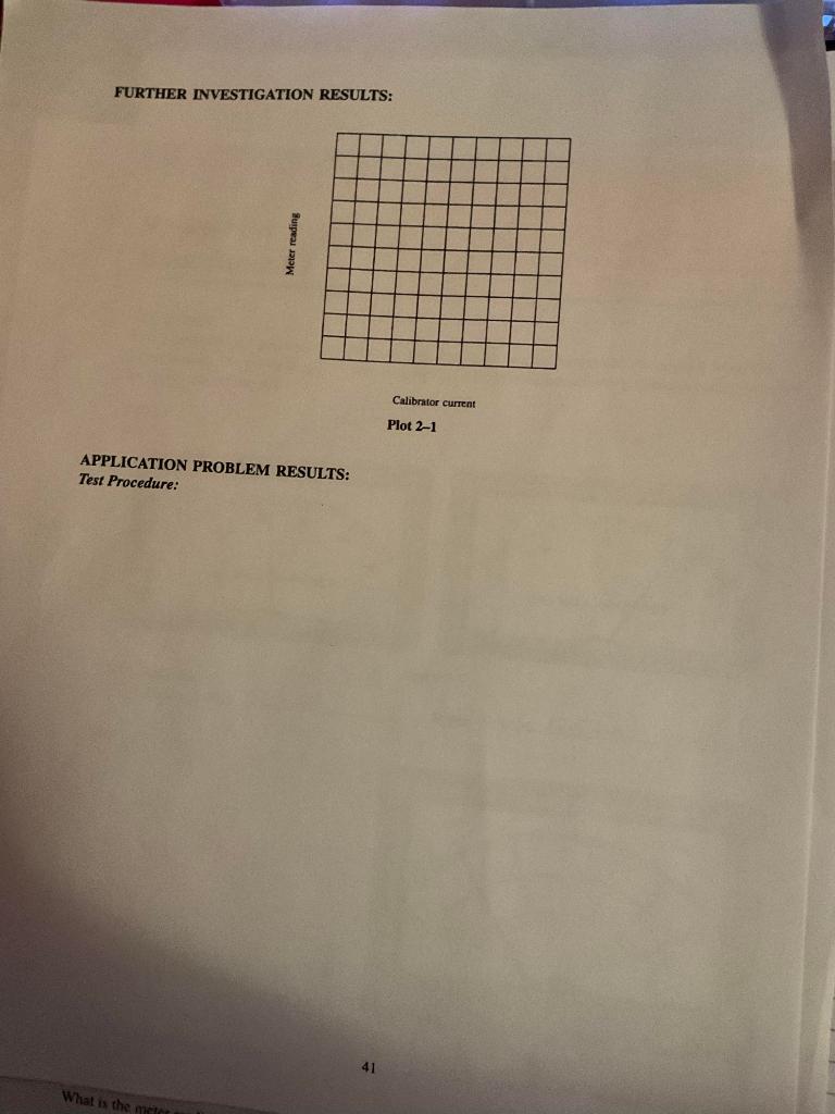 FURTHER INVESTIGATION RESULTS: Plot 2-1 APPLICATION | Chegg.com