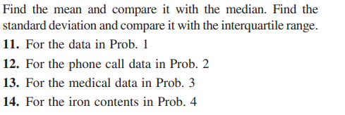 Solved Find the mean and compare it with the median. Find | Chegg.com