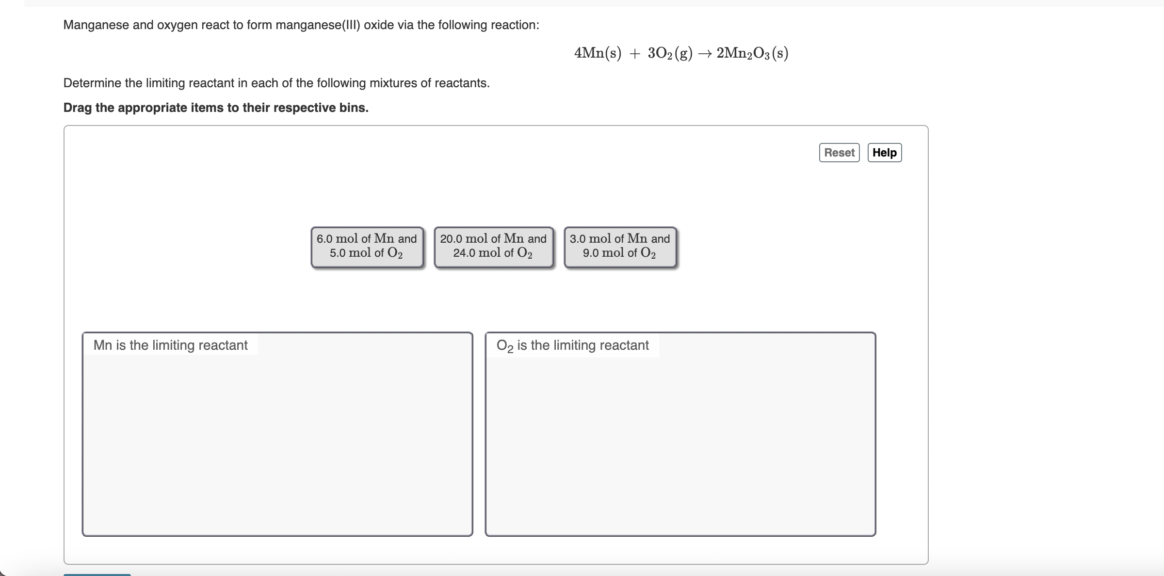 Solved Manganese and oxygen react to form manganese(III) | Chegg.com