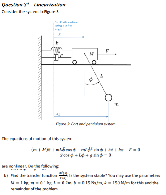 Solved Question 3*- Linearization Consider the system in | Chegg.com Solved Question 3*- Linearization Consider the system in | Chegg.com