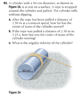 Solved 92. A cylinder with a 50-cm diameter, as shown in | Chegg.com