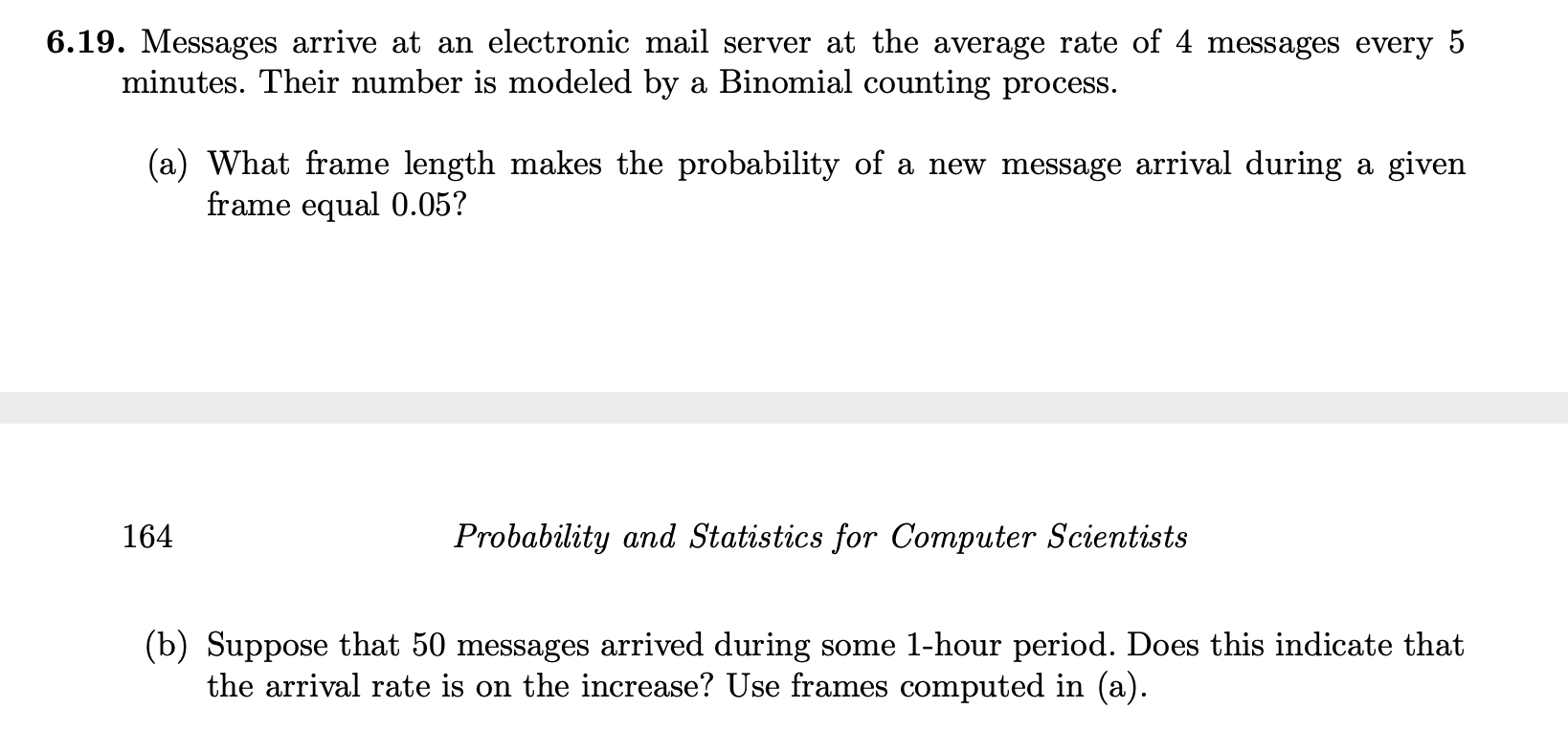 Solved 6 19 Messages Arrive At An Electronic Mail Server At