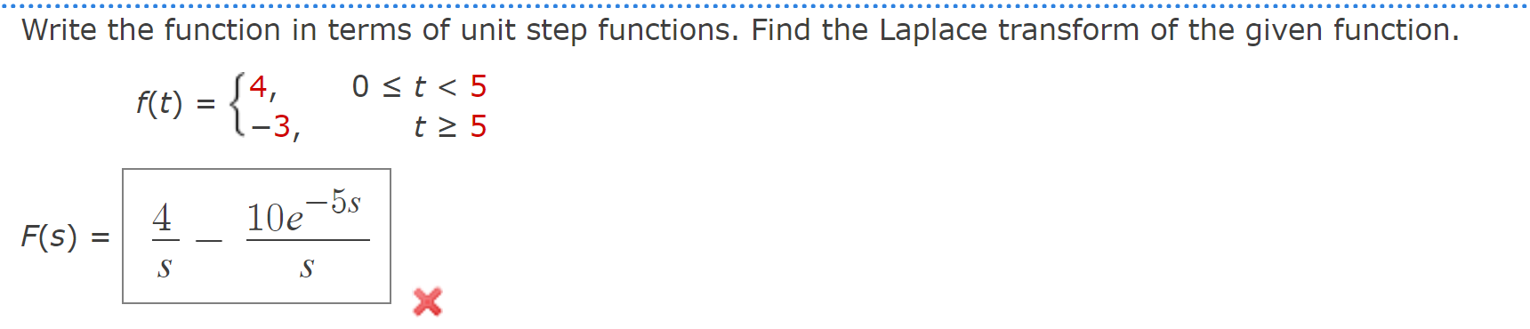 Solved Write The Function In Terms Of Unit Step Functions 7236