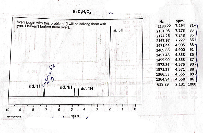 Solved NMR Based on the image below, please determine a) | Chegg.com