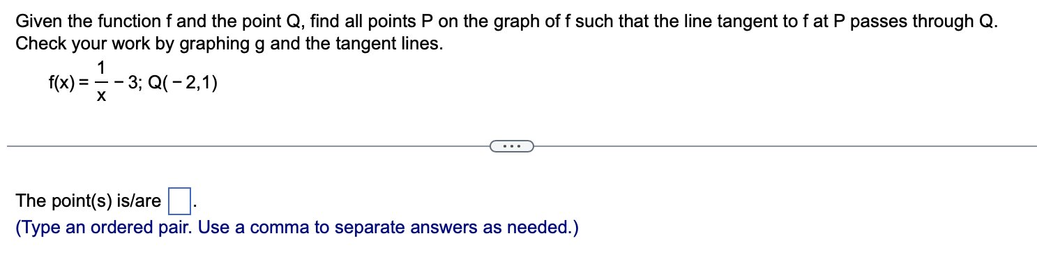Solved Given the function f and the point Q, find all points | Chegg.com