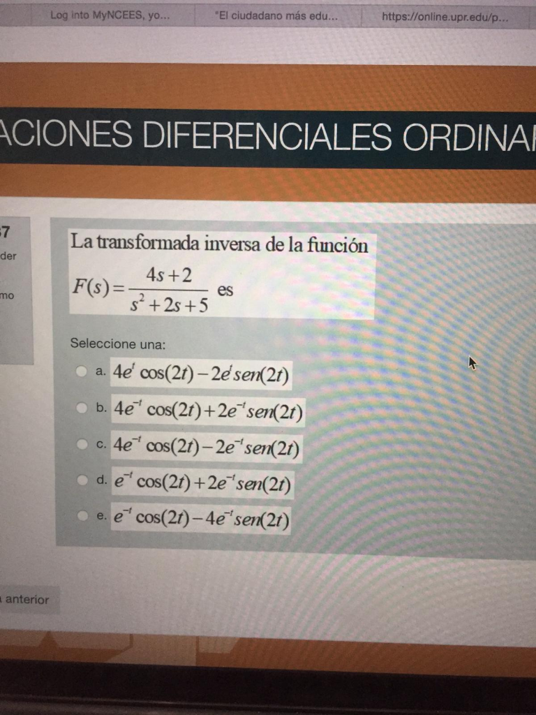 Solved Log Into MyNCEES, yo... "El ciudadano más edu... | Chegg.com