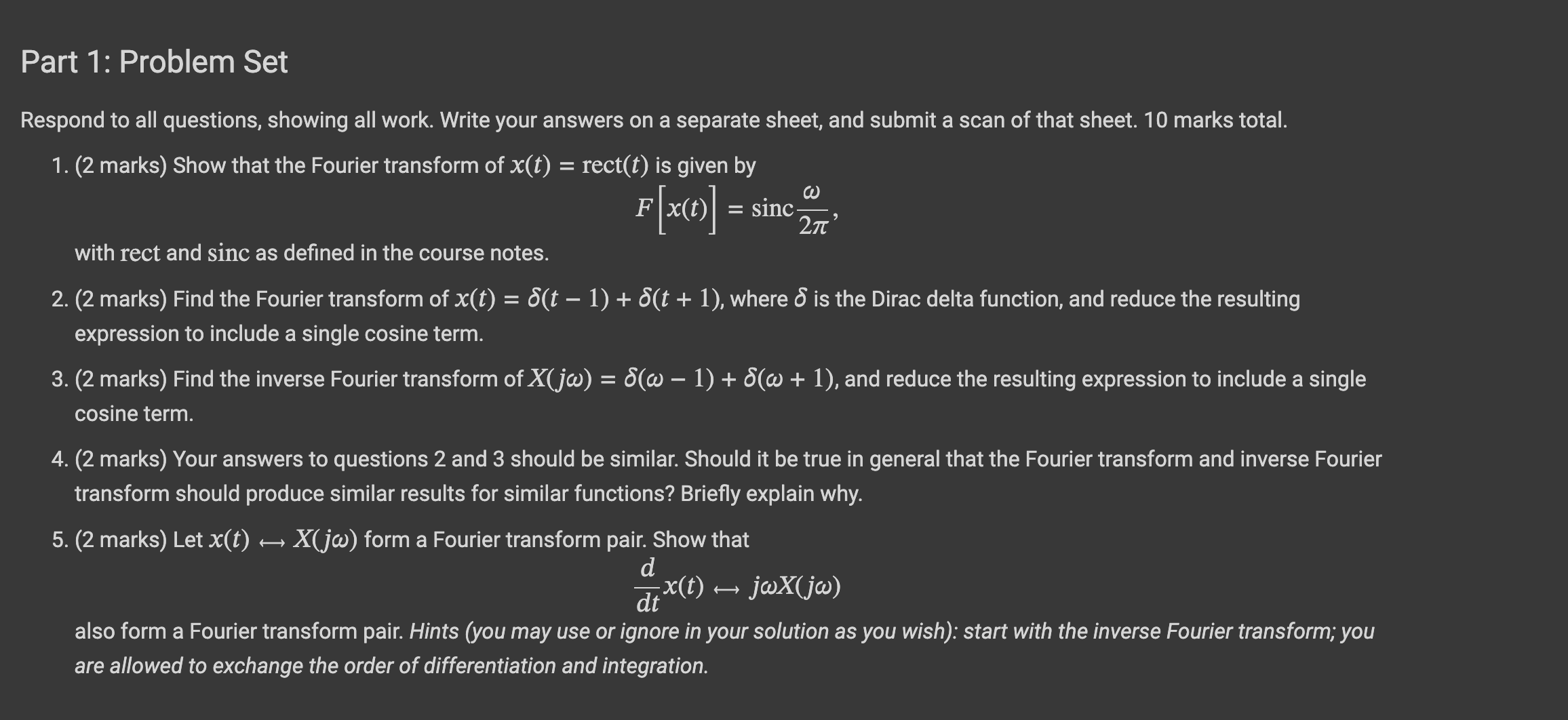 Solved Part 1: Problem SetRespond to all questions, showing | Chegg.com