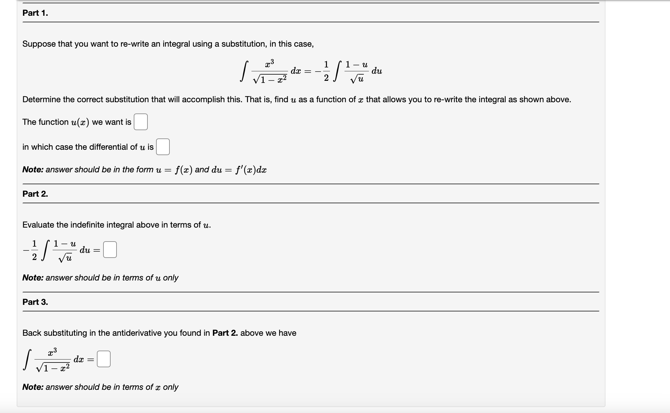 Solved Suppose that you want to re-write an integral using a | Chegg.com