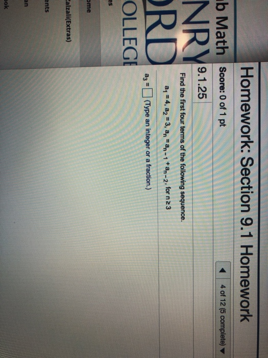 Solved Homework Section 9 1 Homework B Math Score 0 Of 1