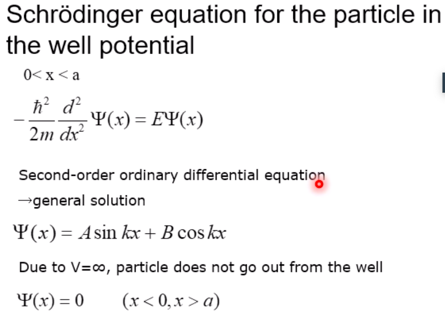Solved Problem : Solve the Schroedinger equation for the | Chegg.com