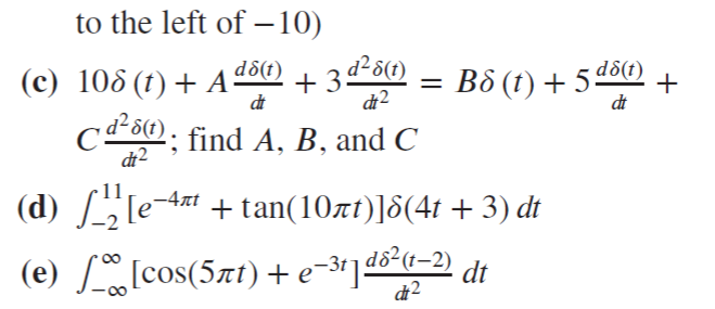 Solved 2.6 Use the properties of the unit impulse function | Chegg.com