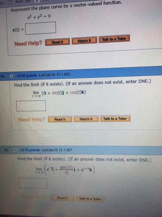 Solved Represent the plane curve by a vector-valued | Chegg.com