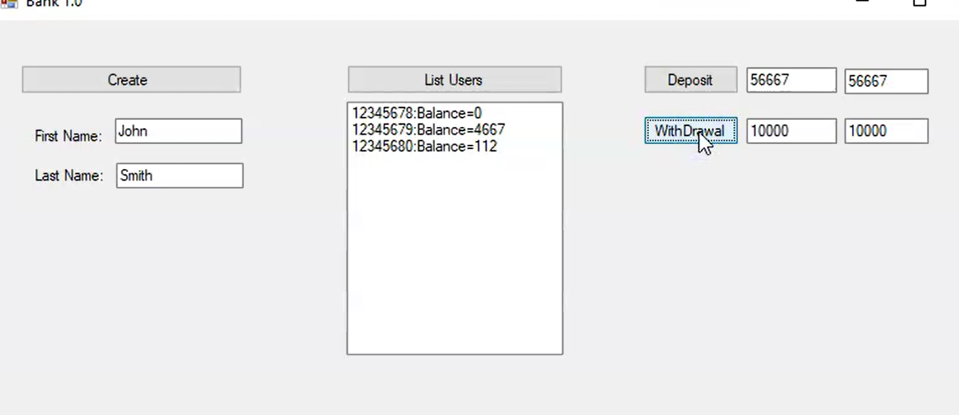 Solved The program is in c# .net framework with | Chegg.com