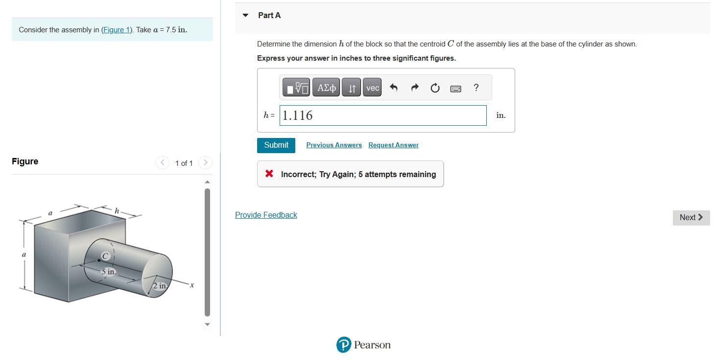 Solved Consider the assembly in (Figure 1). Take a=7.5in. | Chegg.com