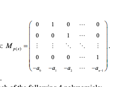 Solved p(x) = xn + an-1xn-1 + ... + a1x + ao. It's companion | Chegg.com