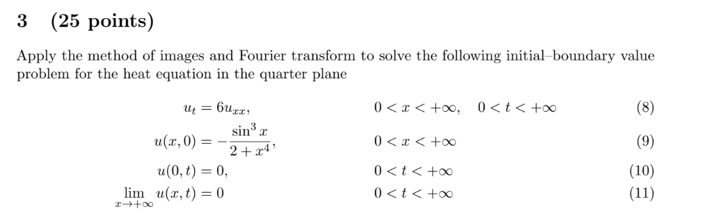 Solved Apply the method of images and Fourier transform to | Chegg.com