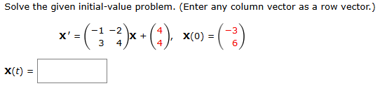 Solved Solve the given initial-value problem. (Enter ﻿any | Chegg.com