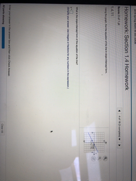 Solved 2019 Spring Math 45 Sec 32436 Homework: Section 1.4 | Chegg.com