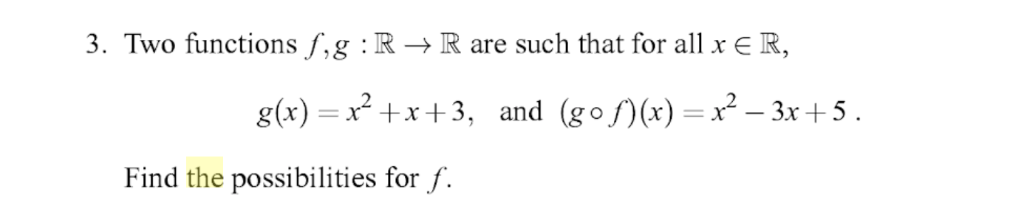 Solved 3. Two functions f,g :R -> R are such that for all x | Chegg.com