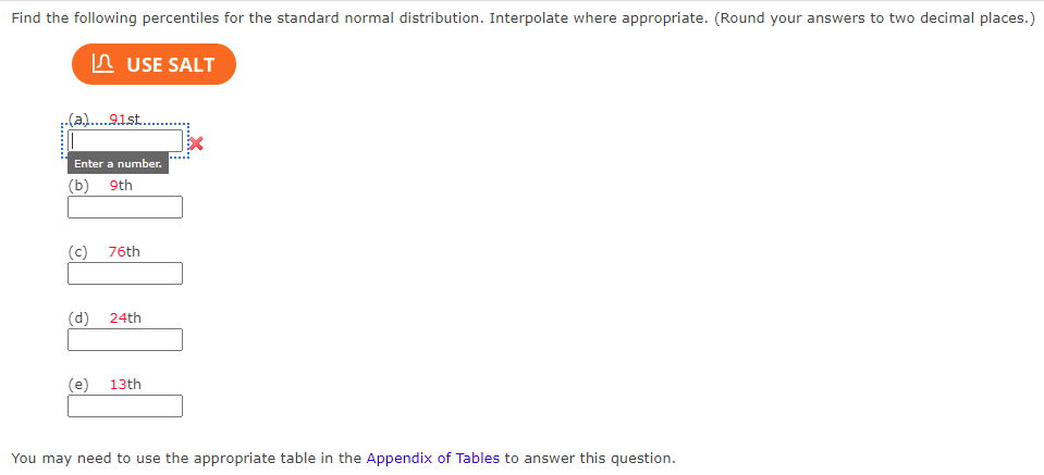 Solved Find the following percentiles for the standard | Chegg.com
