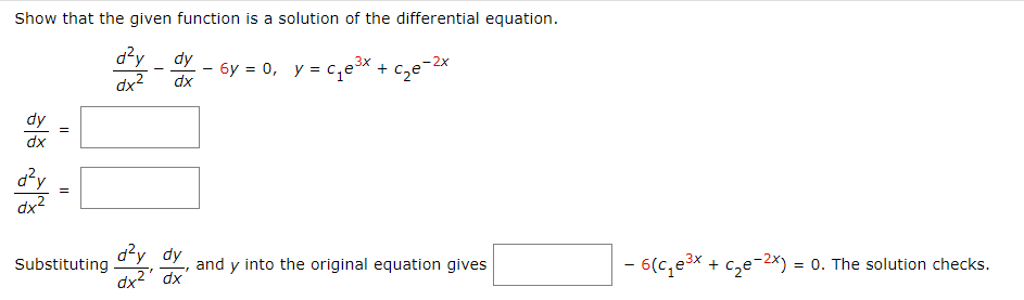 Solved Show that the given function is a solution of the | Chegg.com