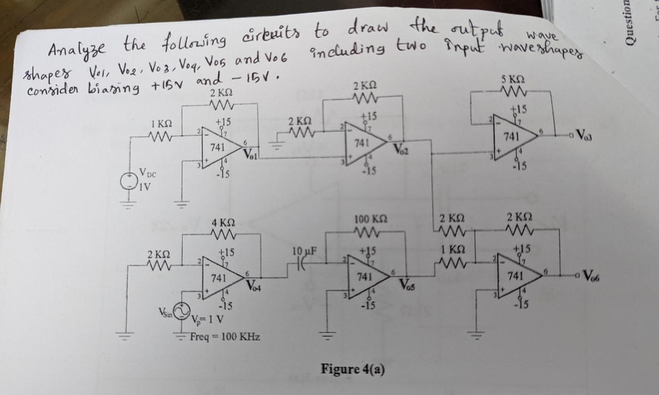Solved Analyze the following cirexits to draw the output | Chegg.com