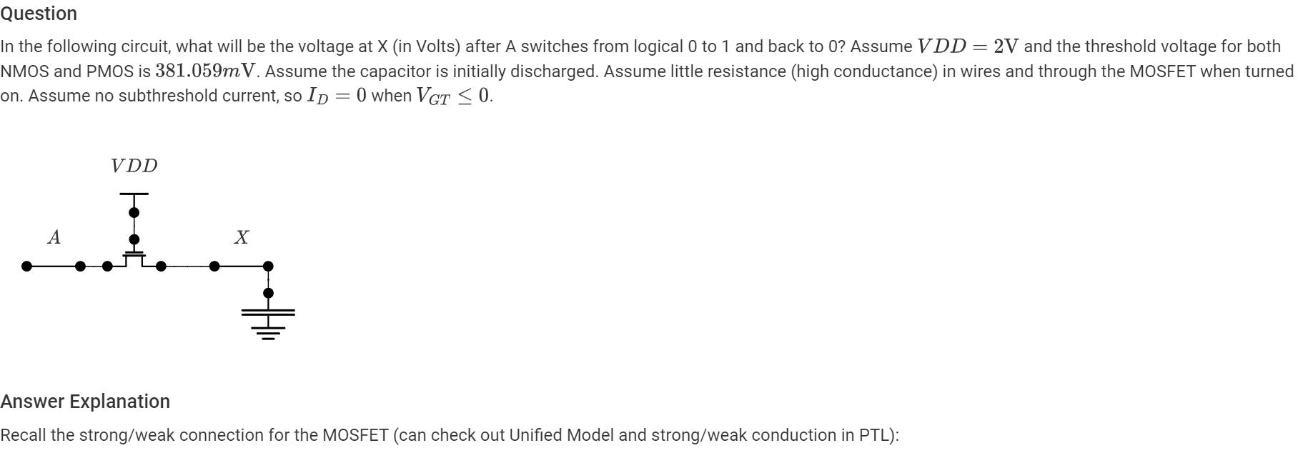 Solved In the following circuit, what will be the voltage at | Chegg.com