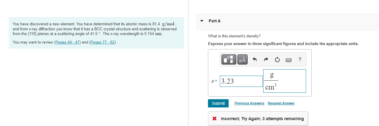 Solved You have discovered a new element. You have | Chegg.com