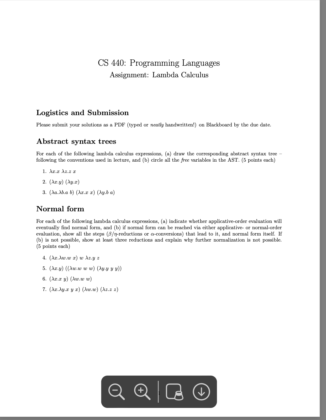 Solved Cs 440 Programming Languages Assignment Lambda 
