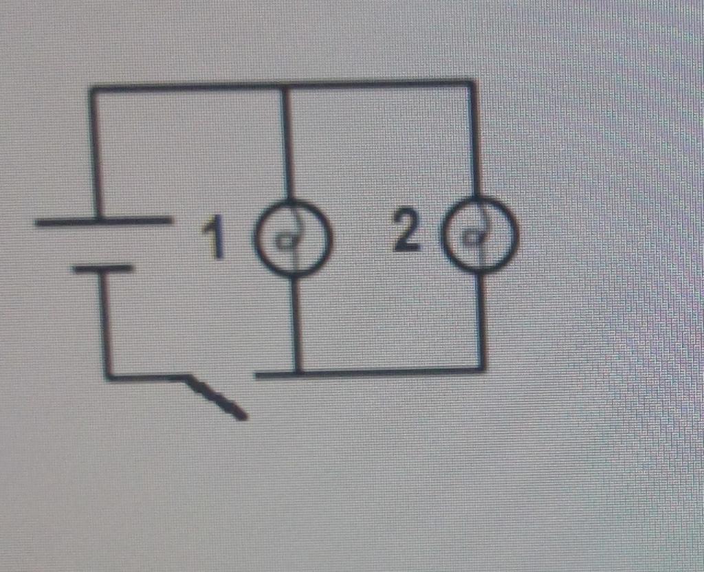 Solved A 2-bulb parallel circuit in which the two bulbs are | Chegg.com
