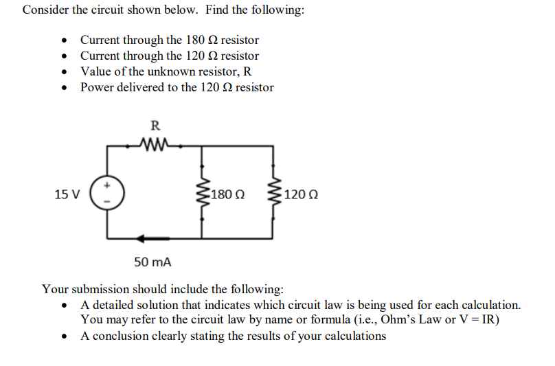 Solved Consider the circuit shown below. Find the following: | Chegg.com