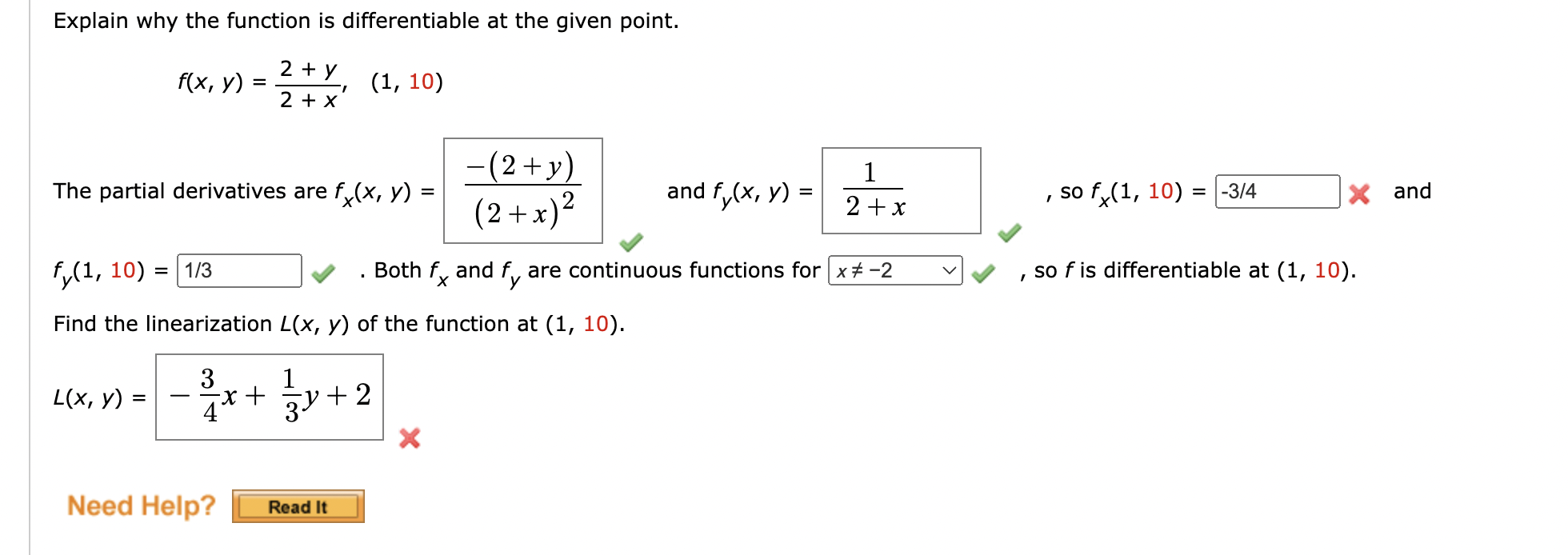 Solved Explain why the function is differentiable at the | Chegg.com