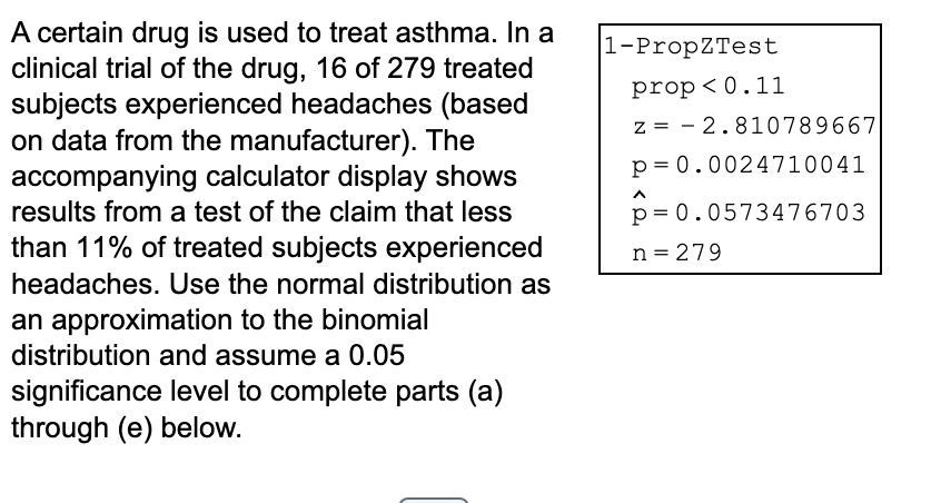 Solved a) Is the test two-tailed, left-tailed, or | Chegg.com