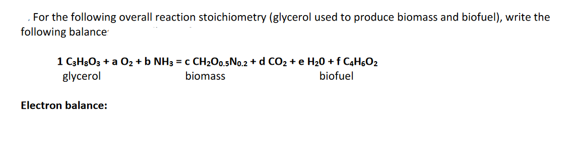 Solved For the following overall reaction stoichiometry | Chegg.com