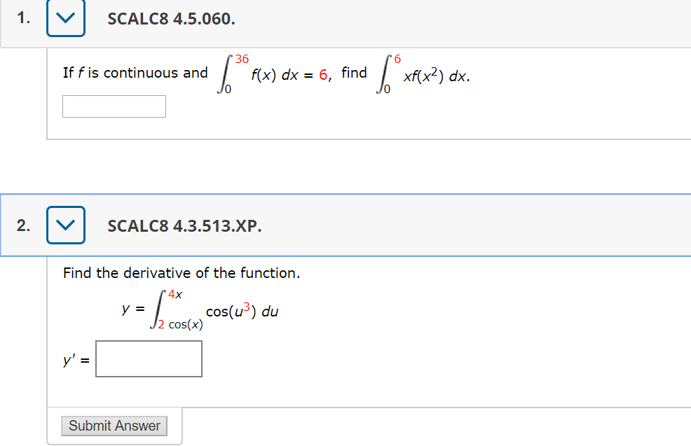 Solved 1. SCALC8 4.5.060. SCALC8 4.5.060. | 36 76 If fis | Chegg.com