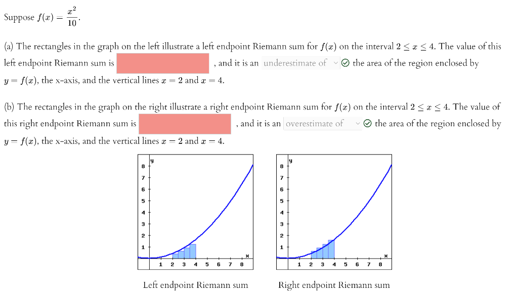 Solved 22 Suppose f(x) = 10 (a) The rectangles in the graph | Chegg.com