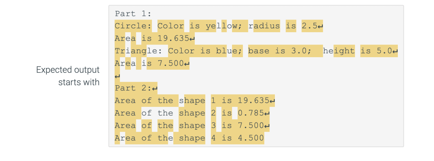 Solved Part 1: Inheritance Create a class hierarchy of | Chegg.com