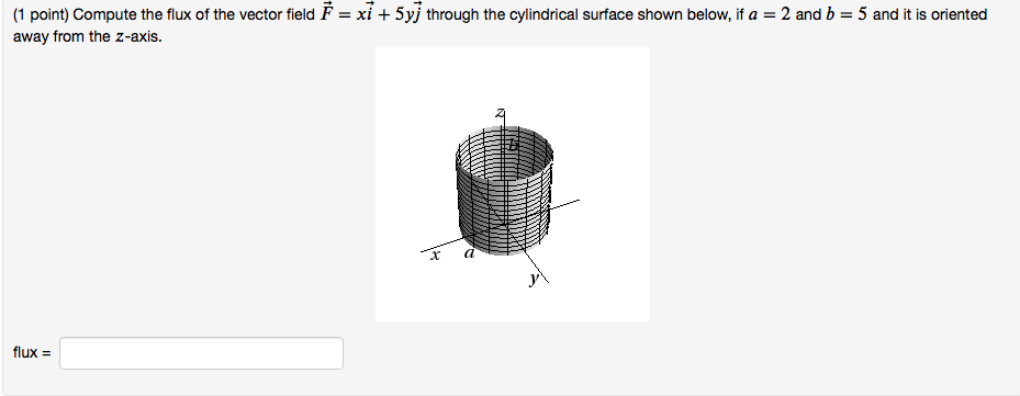 Solved (1 point) Compute the flux of the vector field F-xi | Chegg.com Solved (1 point) Compute the flux of the vector field F-xi | Chegg.com