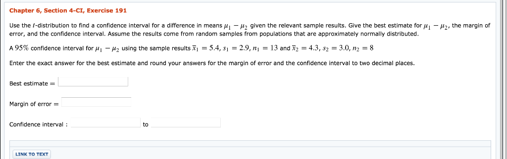 Solved Chapter 6, Section 4-CI, Exercise 191 difference in | Chegg.com