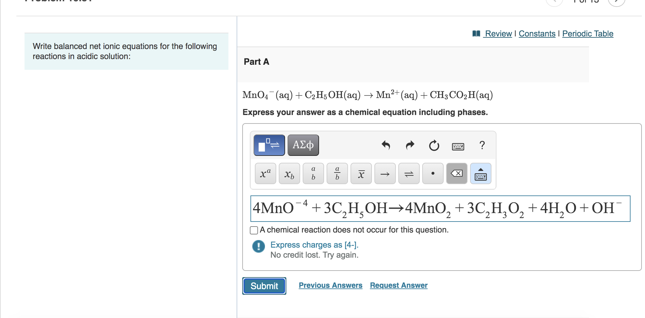 Solved A Review | Constants | Periodic Table Write balanced | Chegg.com