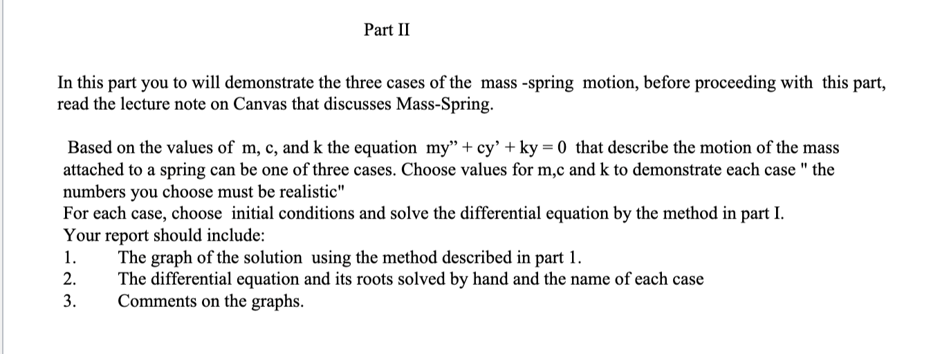 Solved Using the methods given in part 1, can someone give | Chegg.com