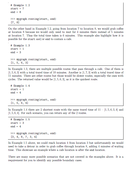 Solved You would now proceed to implement routing(self, | Chegg.com