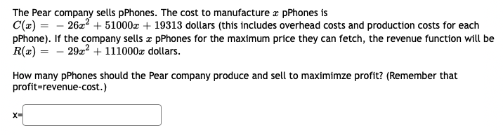 Solved The Pear company sells pPhones. The cost to | Chegg.com