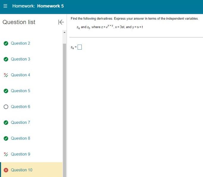 Solved lestion list Question 3 Question 4 Question 5 | Chegg.com
