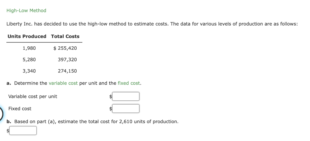 Solved Relevant Range and Fixed and Variable Costs Third | Chegg.com