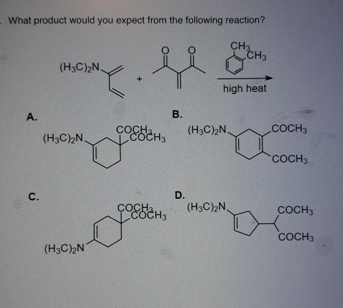 Solved What product would you expect from the following | Chegg.com