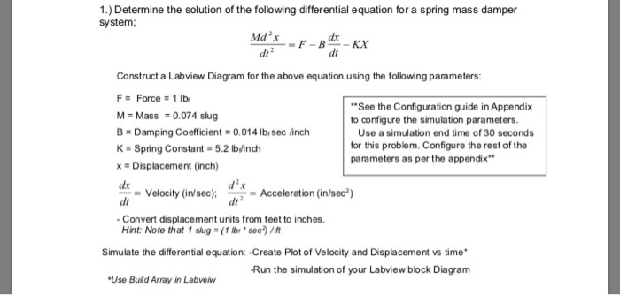 Solved 1.) Determine the solution of the following | Chegg.com