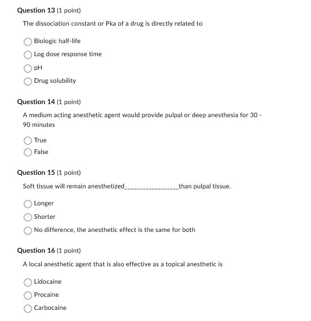 Solved Question 13 (1 ﻿point)The dissociation constant or | Chegg.com